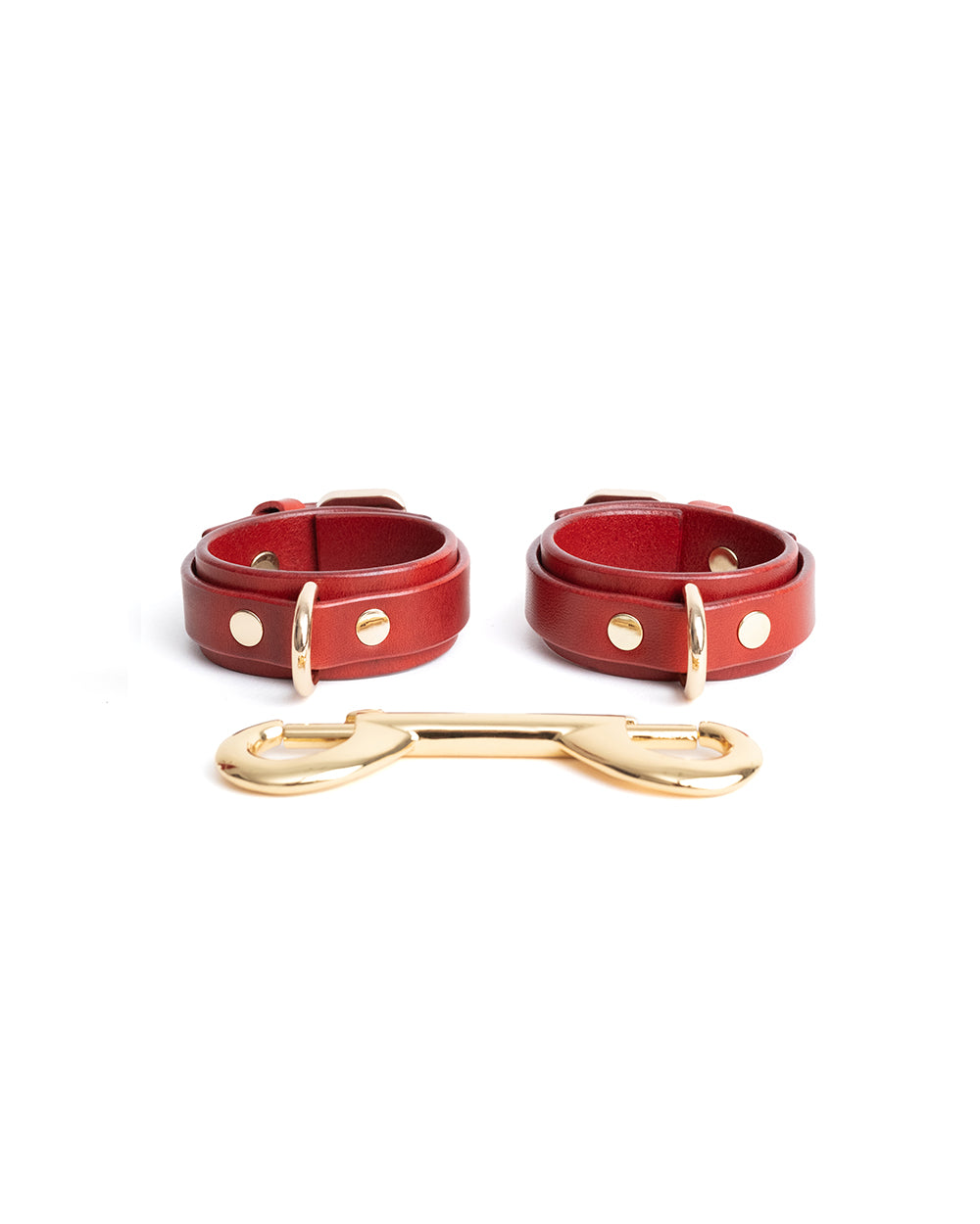 Red leather cuffs store